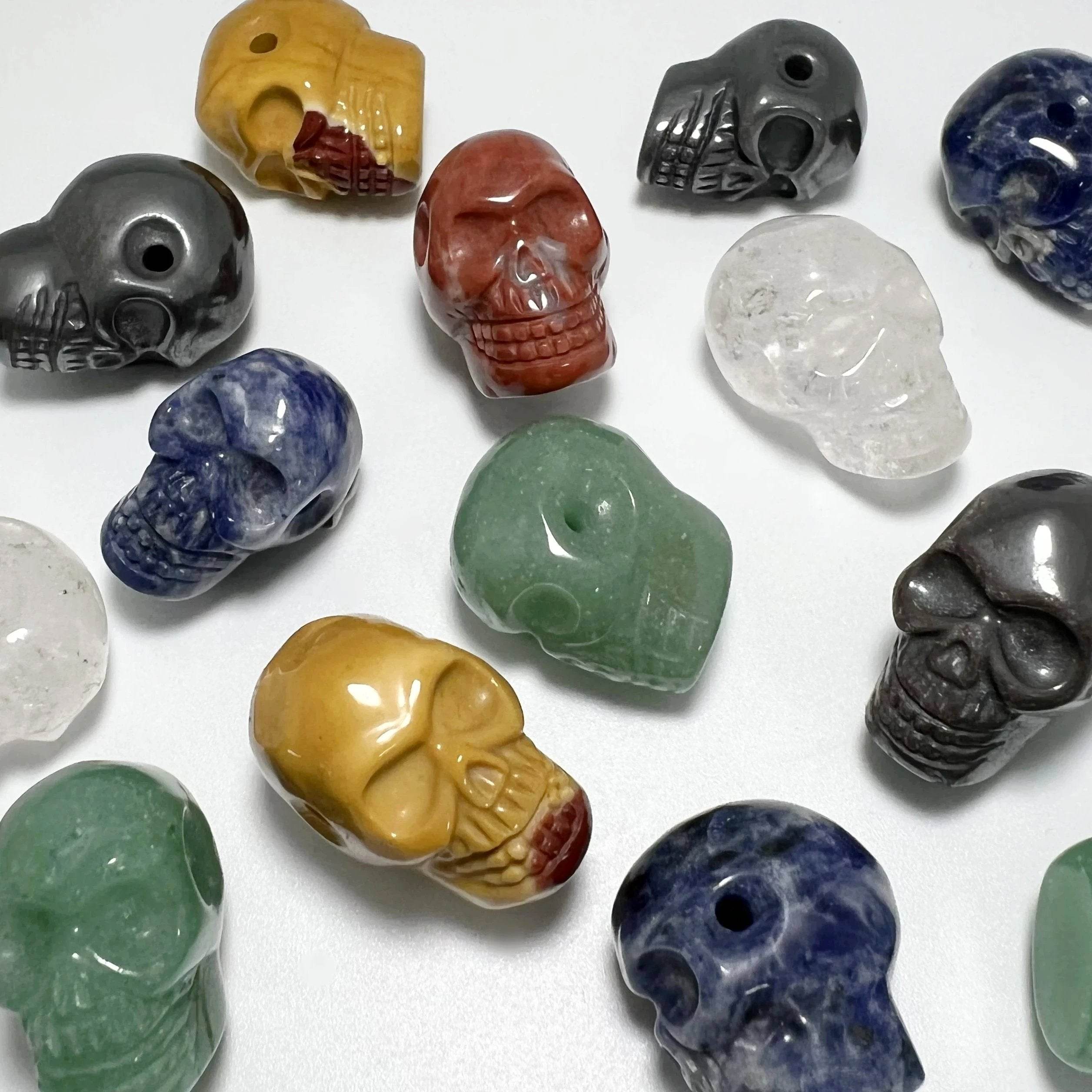 Hand Carved Stone Skull Drilled Pendant – Rocks and Gems Canada